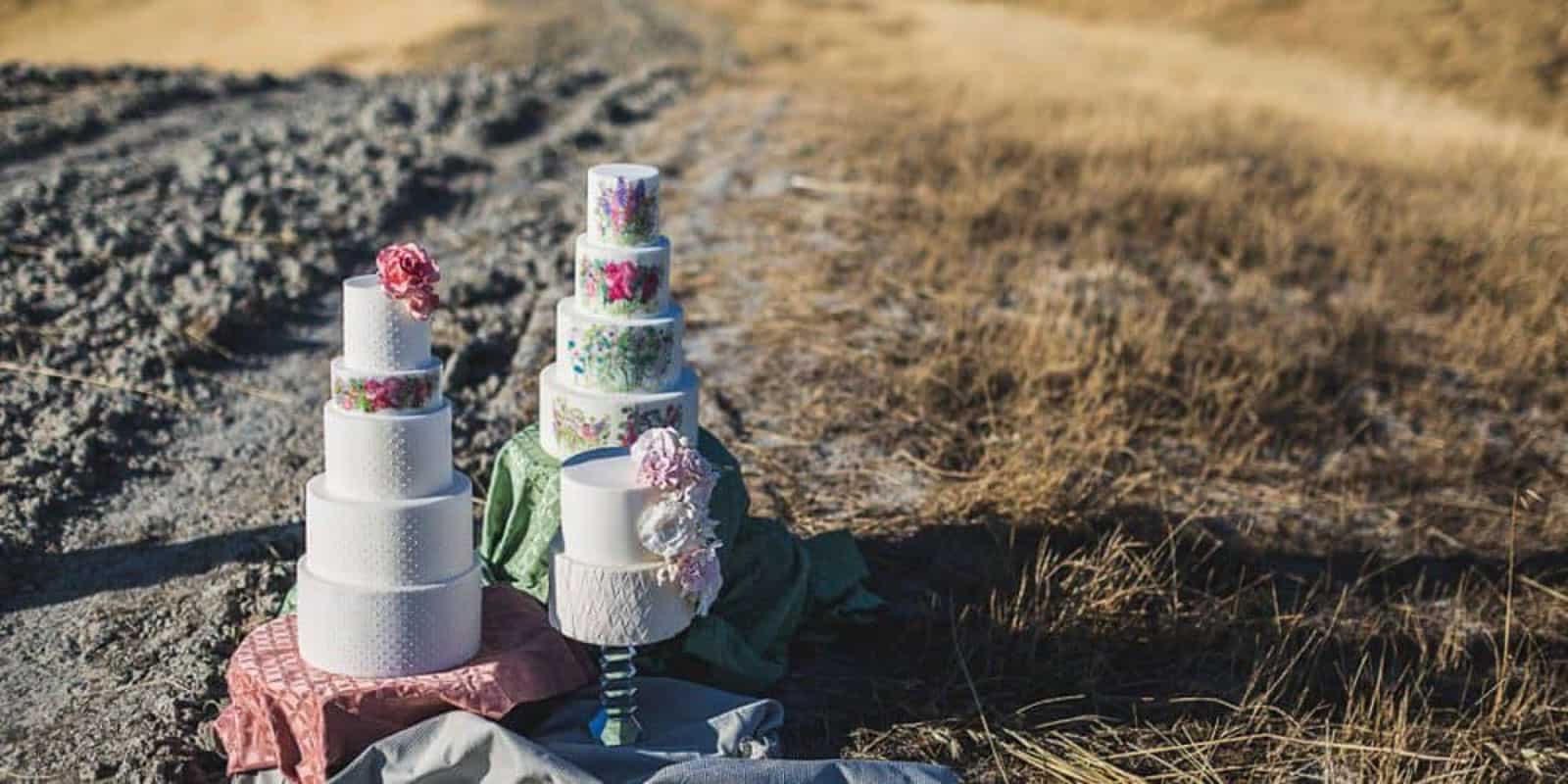 Custom tiered cakes in Italy by Tuscan Wedding Cakes